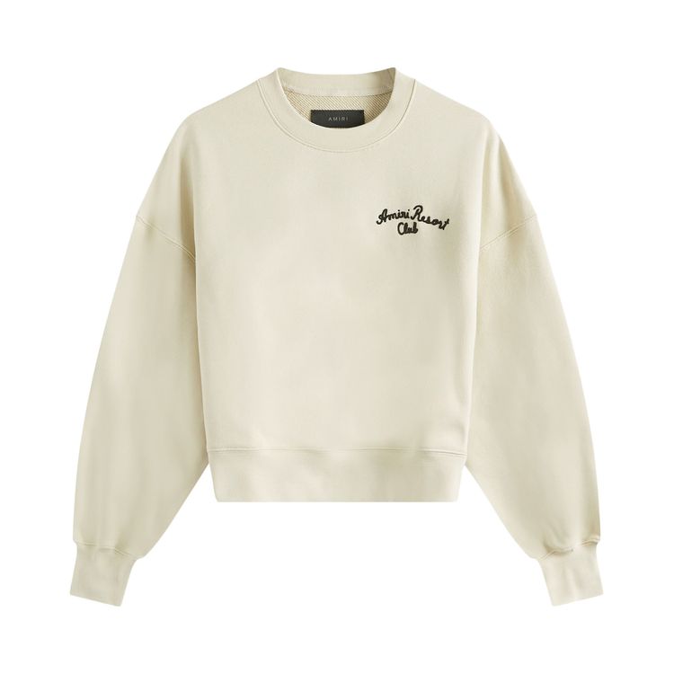 Buy Amiri Resort Club Crew 'Alabaster' - AWJYCW1007 271 ALAB | GOAT