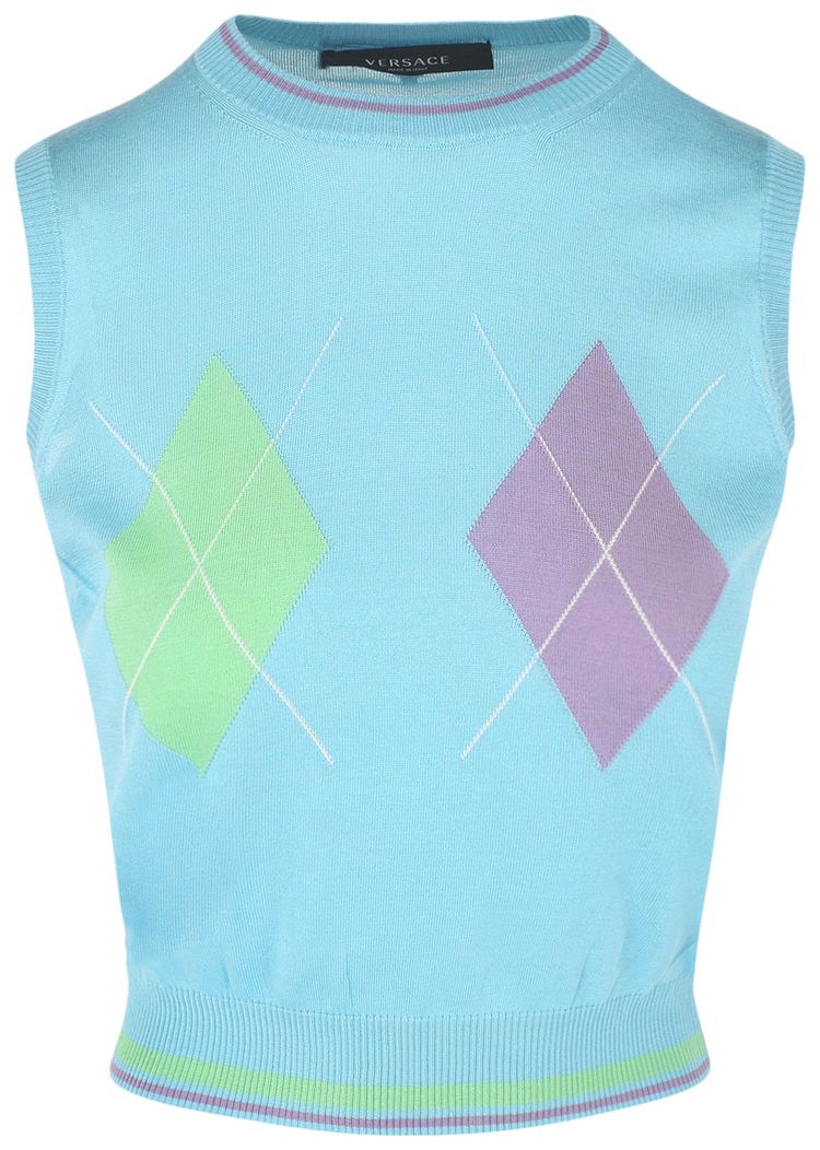 Buy Versace Knit Top 'Blue' - A88600 A237522 1V020 | GOAT