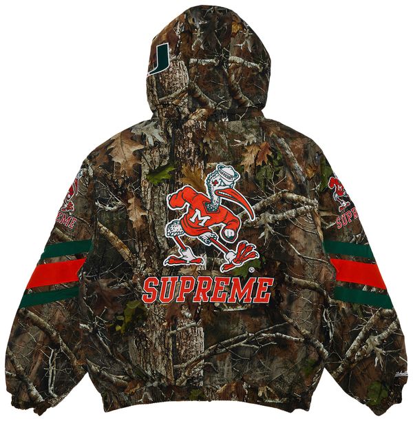 Buy Supreme x Mitchell & Ness NCAA Hooded Stadium Jacket 'TrueTimber ...