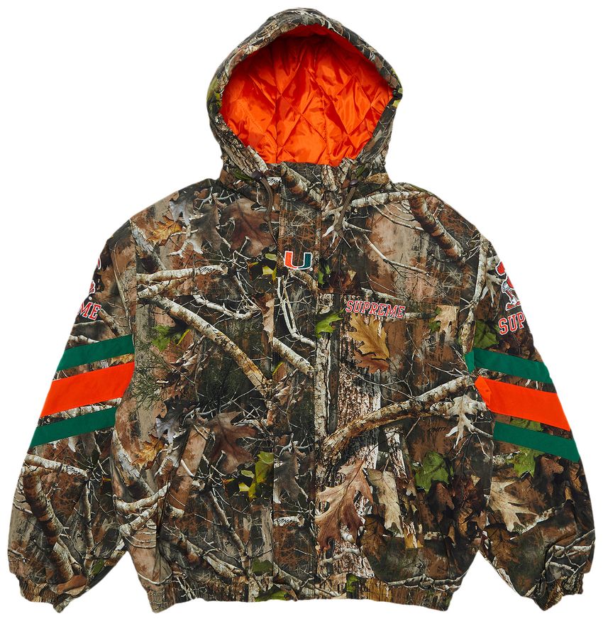 Buy Supreme x Mitchell & Ness NCAA Hooded Stadium Jacket 'TrueTimber ...