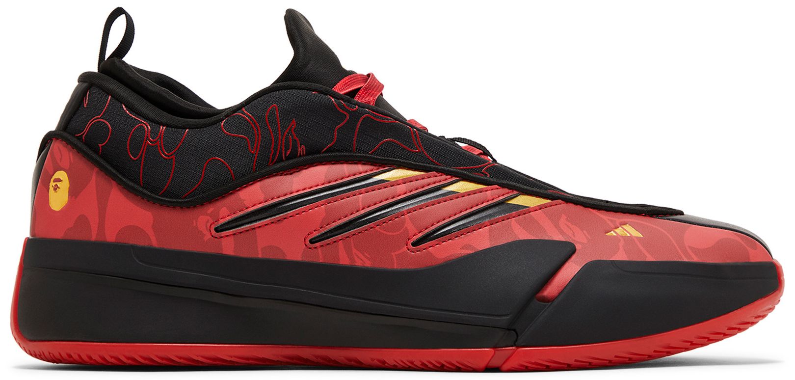 Buy BAPE x adidas Dame 9 'Black Scarlet' - IH0786 | GOAT
