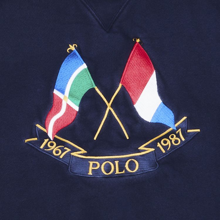 Buy Vintage Polo Ralph Lauren Crossed Flags Crewneck Sweater ...