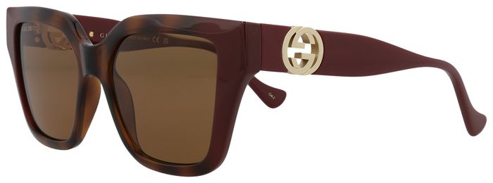 Buy Gucci Square Sunglasses 'Havana/Burgundy/Brown' - GG1023S 003 | GOAT