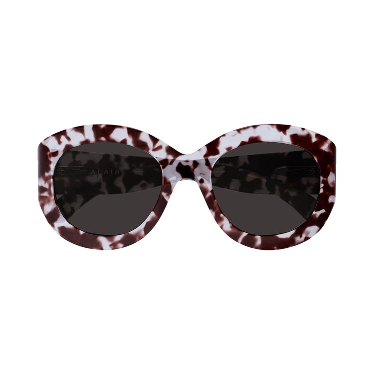 Buy Alaïa Oval Sunglasses 'Havana/Grey' - AA0048S 003 | GOAT