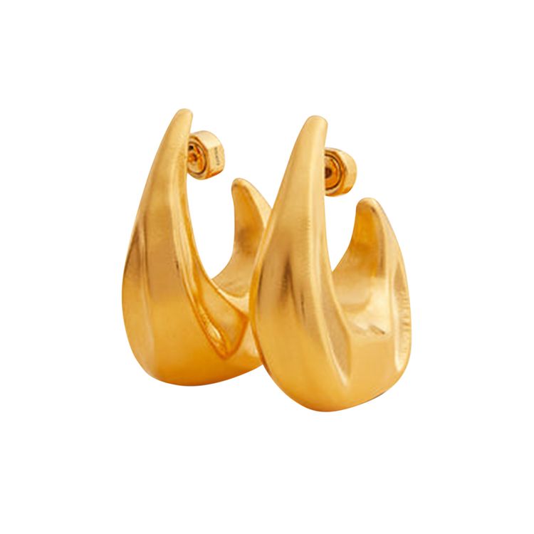 Buy Khaite Olivia Hoop Medium Earrings 'Antique Gold' - 10019 006 440 | GOAT