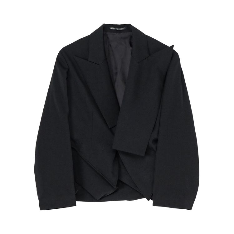 Buy Yohji Yamamoto Box Hem Peaked Jacket 'Black' - FO J71 100 1 | GOAT