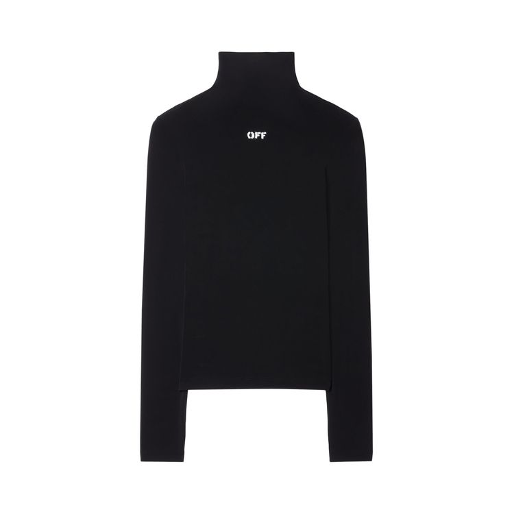 Buy Off-White Off Stamp Second Skin Long-Sleeve Turtle Neck Top 'Black ...