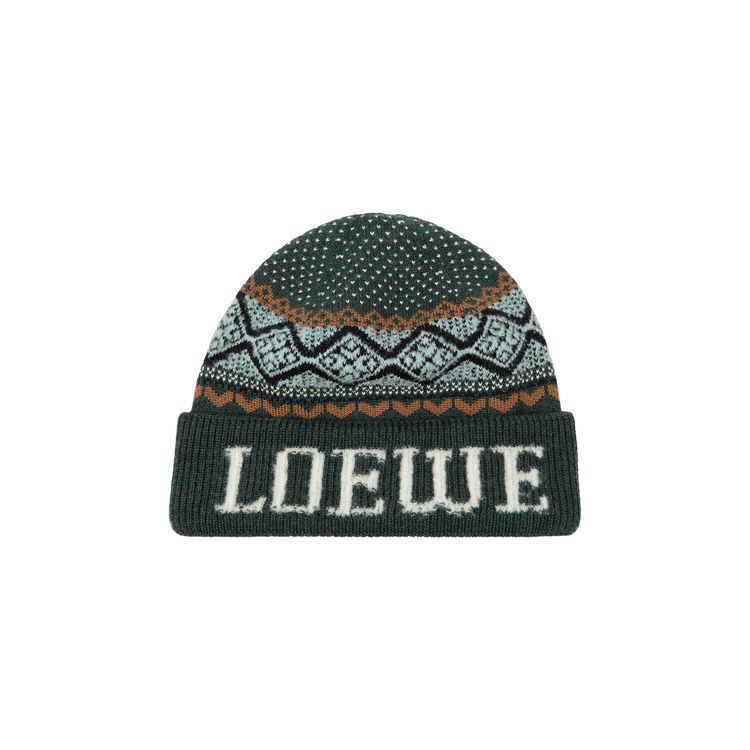 Buy Loewe x Suna Fujita Intarsia Beanie 'Green/Multicolor' - K811487X09 ...