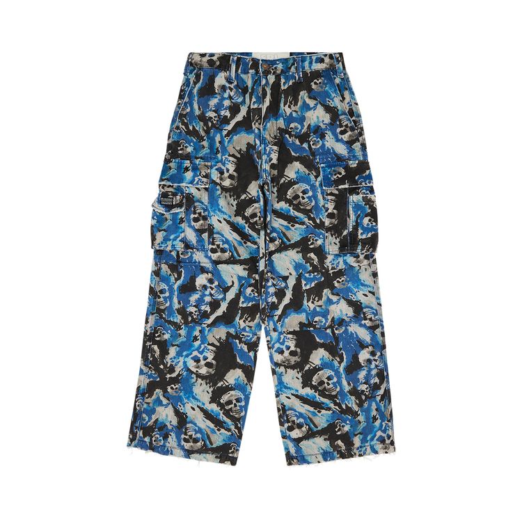Buy ERL Skull Cargo Pants 'Skull Print' - ERL09P008 SKUL | GOAT