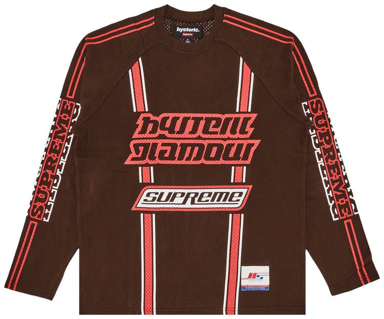 Buy Supreme x HYSTERIC GLAMOUR Mesh Long-Sleeve Top 'Brown' - FW24KN81 ...