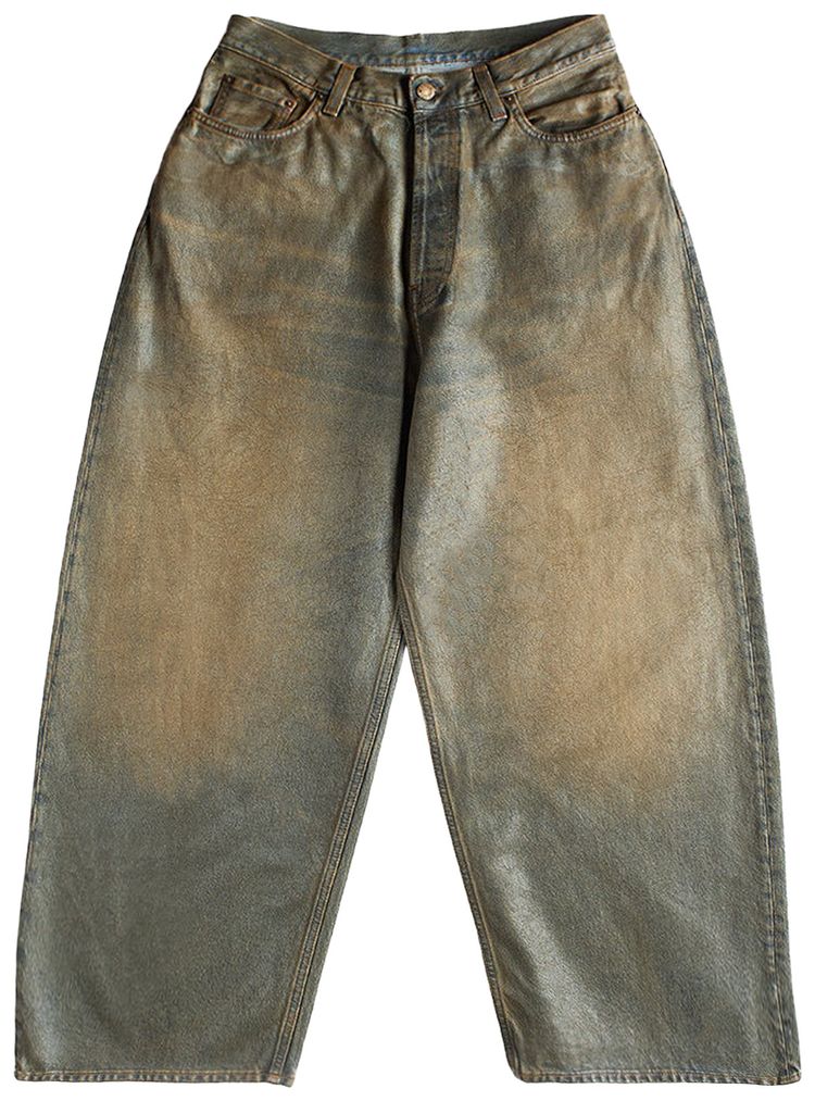 Buy Acne Studios Dirty Coating Jeans 'Green' - C00048 GOAT GREE | GOAT