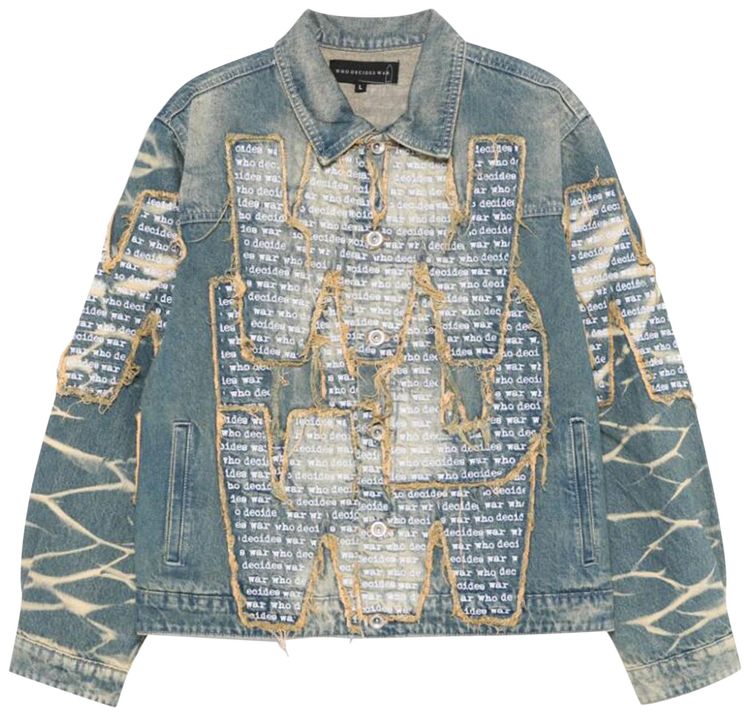 Buy Who Decides War Overlay Jacket 'Denim' - 1131080009FW24 DENI | GOAT