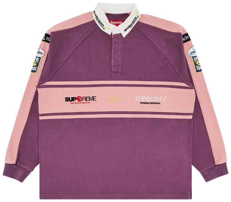 Buy Supreme Chest Stripe Rugby 'Purple' - FW24KN88 PURPLE | GOAT