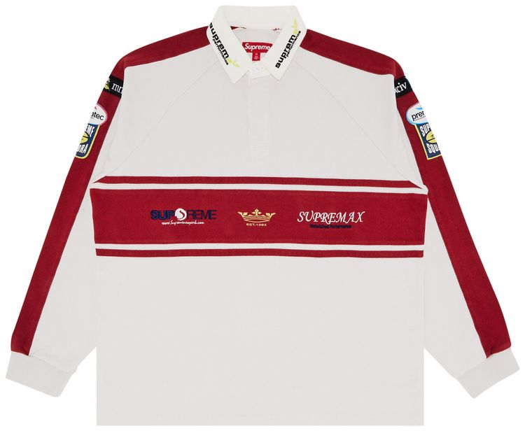 Buy Supreme Chest Stripe Rugby 'Stone' - FW24KN88 STONE | GOAT