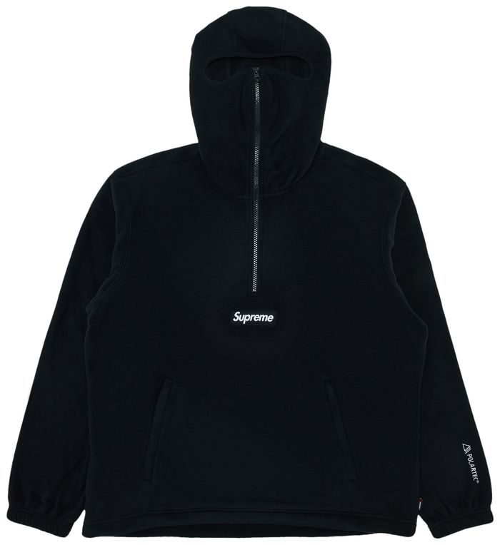 Buy Supreme Polartec Facemask Half Zip Hooded Sweatshirt 'Black ...