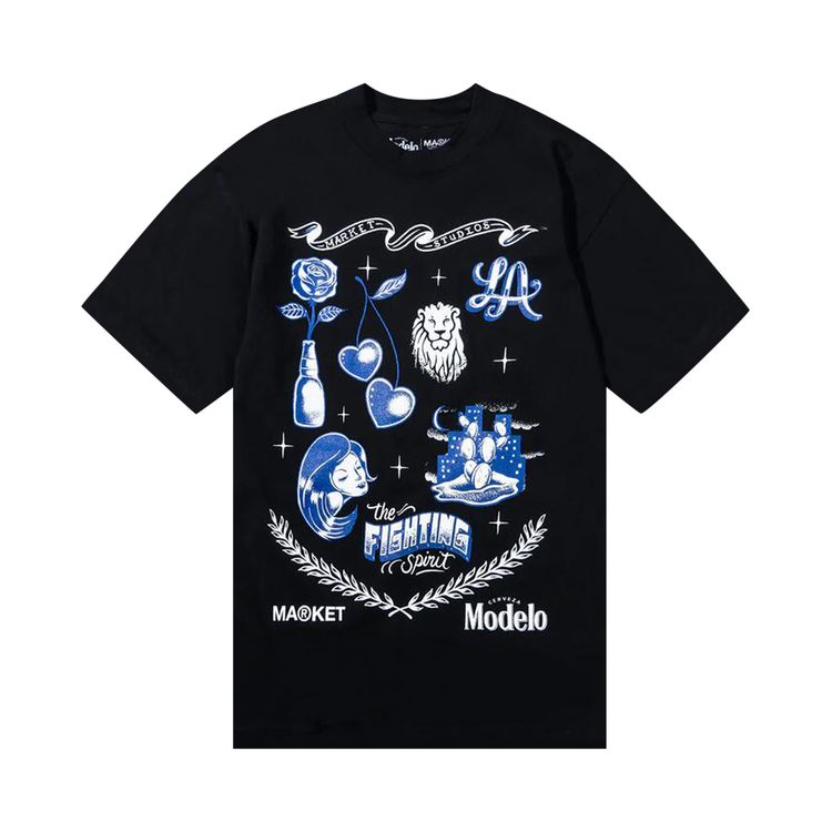 Buy Market x Modelo Fighting Spirit T-Shirt 'Black' - MKT24QS SS0432 ...