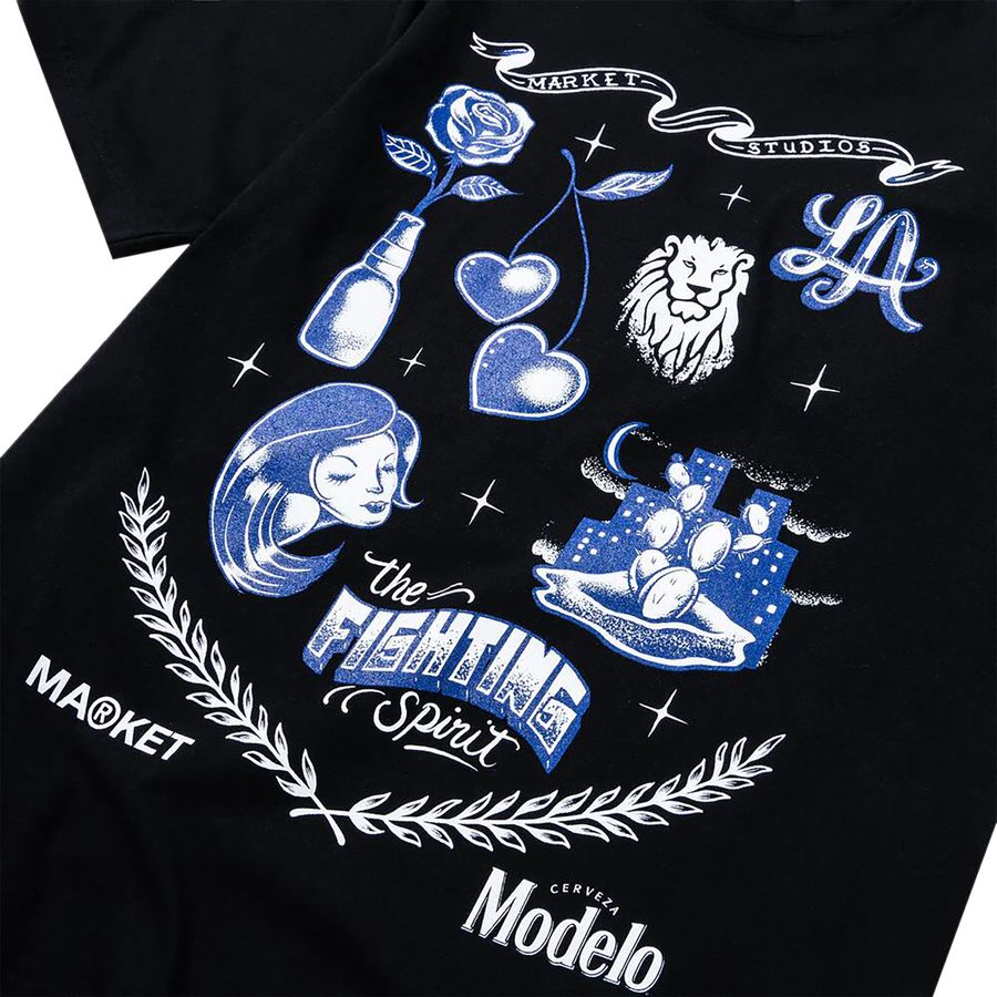 Buy Market x Modelo Fighting Spirit T-Shirt 'Black' - MKT24QS SS0432 ...
