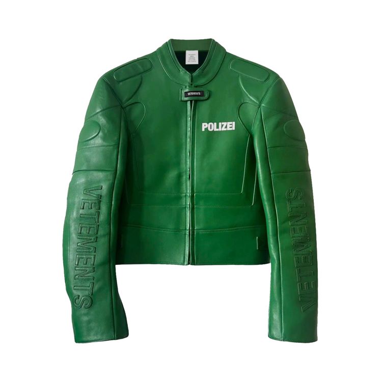 Buy Vetements Polizei Motorcross Jacket 'Green' - UE64JA910Z GREE | GOAT