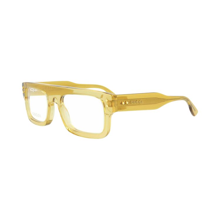Buy Gucci Rectangular Frame Eyeglasses 'Yellow' - GG1085O 003 | GOAT