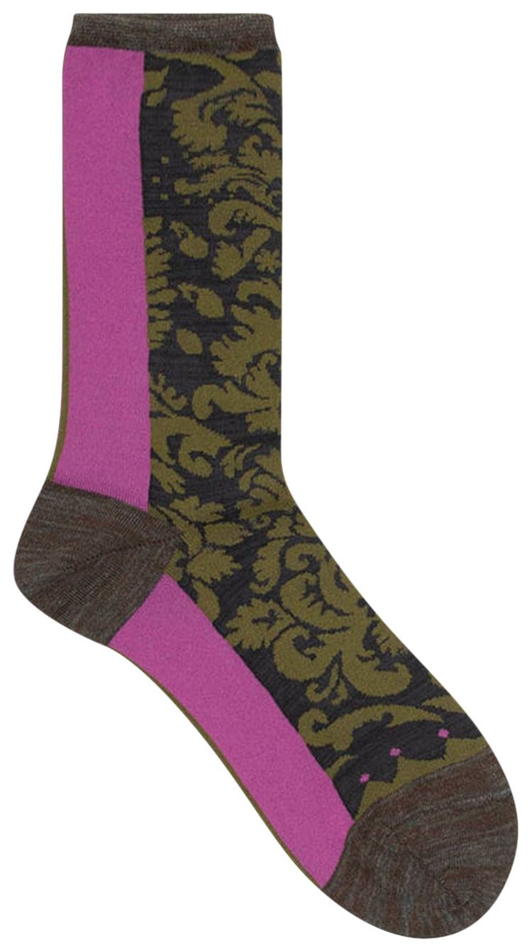 Buy Kapital Damask Socks 'Khaki' - K1910XG547 KHAK | GOAT