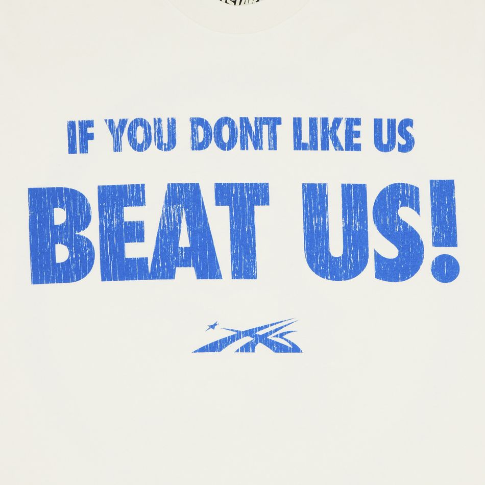 Buy Hellstar Beat Us! T-Shirt 'White/Blue' - HS01TEE08 WHIT | GOAT