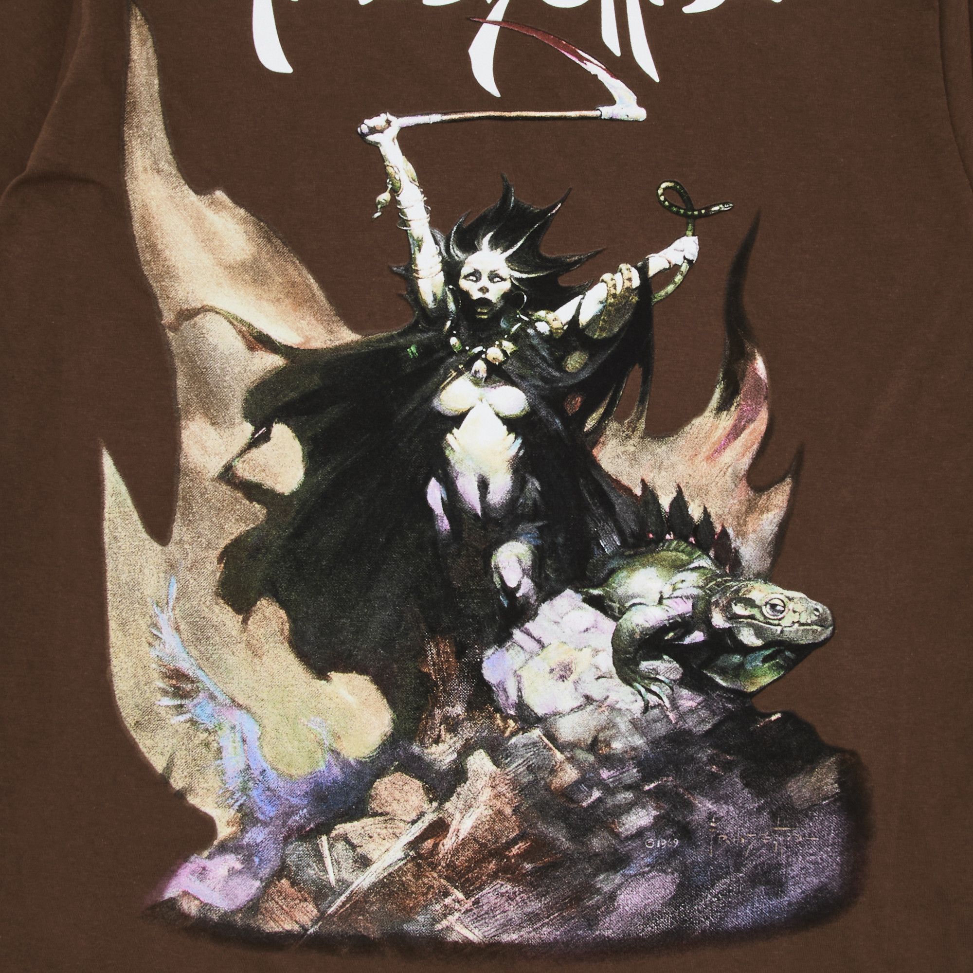 Buy Supreme x Frank Frazetta Woman With Scythe Tee 'Brown' - FW24T32 ...