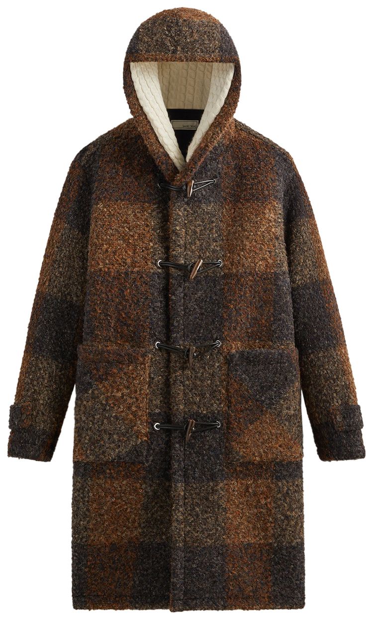 Buy Kith & Kin Boucle Check Nolen Coat 'Kindling' - KHM010655 211 | GOAT