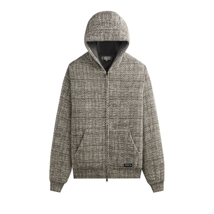 Buy Kith Textured Tweed Sierra Hoodie 'Fin' - KHM010729 022 | GOAT