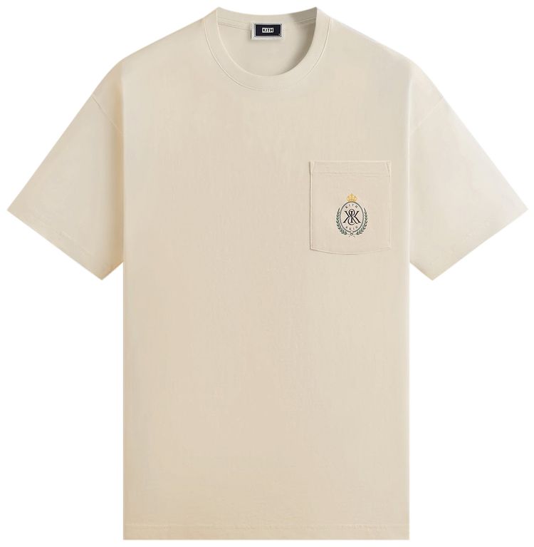 Buy Kith K&K Crest Pocket Tee 'Sandrift' - KHM032813 104 | GOAT