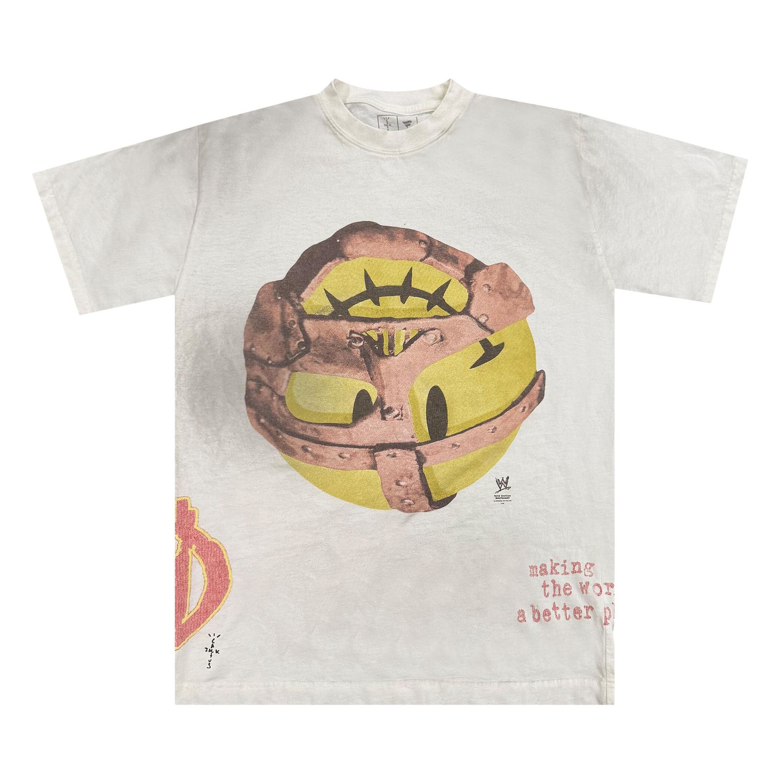 Buy Cactus Jack by Travis Scott x WWE Mankind Tee 'White' - ETCJ WWE ...