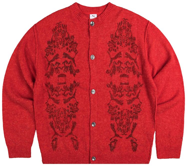 Buy Puma x Aries Knitted Cardigan 'Red' - 627978 11 | GOAT