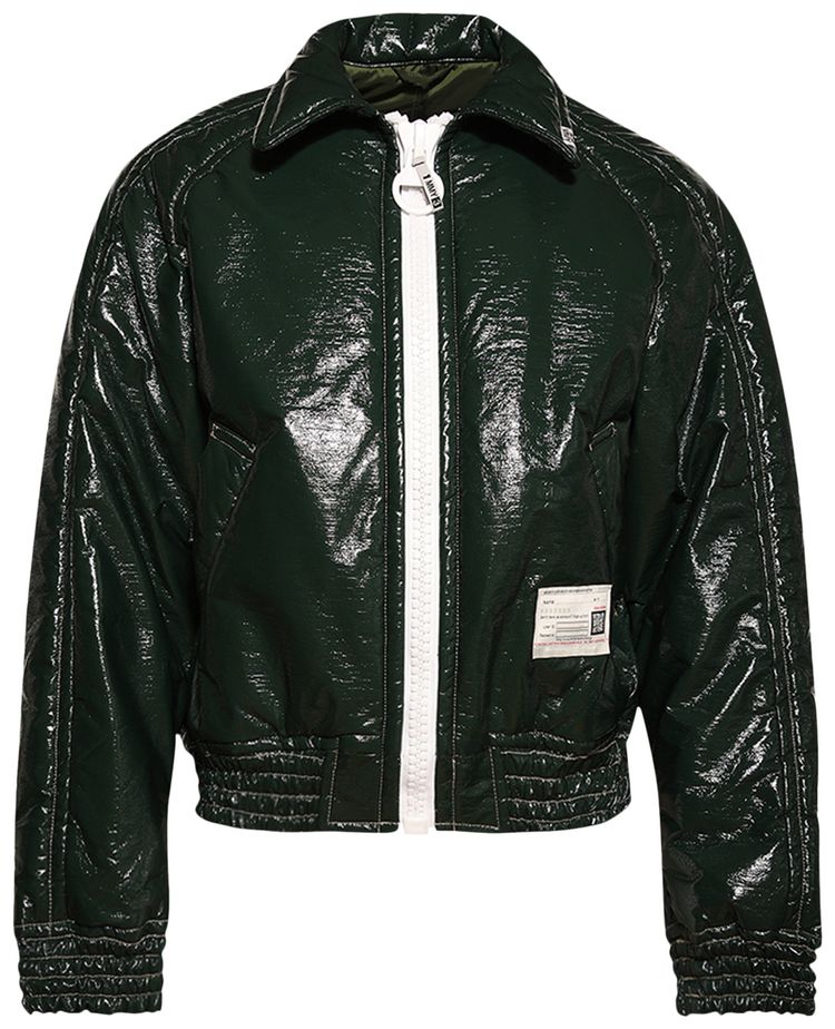 Buy Maison Mihara Yasuhiro Fake Enamel Puffer Blouson 'Green ...