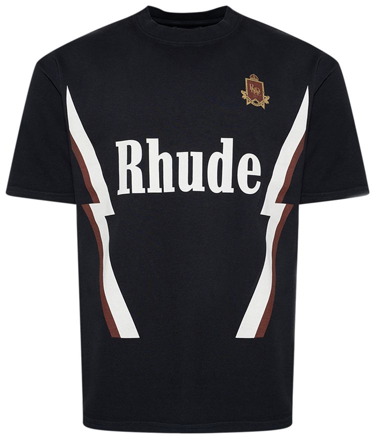 Buy Rhude Lightning Crew 'Vintage Black' - FW24TT250122306 | GOAT
