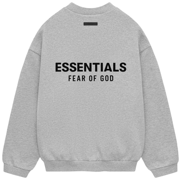 Buy Fear of God Essentials Fleece Crewneck II 'Light Heather Grey' - 192HO246268F | GOAT IT