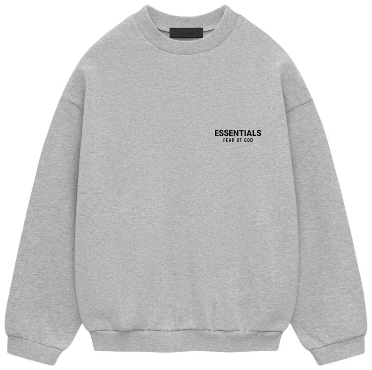 Buy Fear of God Essentials Fleece Crewneck II 'Light Heather Grey' - 192HO246268F | GOAT IT