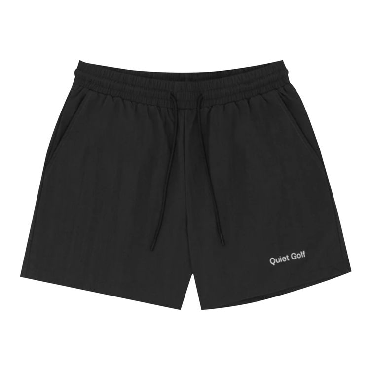 Buy Quiet Golf Typeface Shorts 'Black' - QG SS23 23 BLAC | GOAT