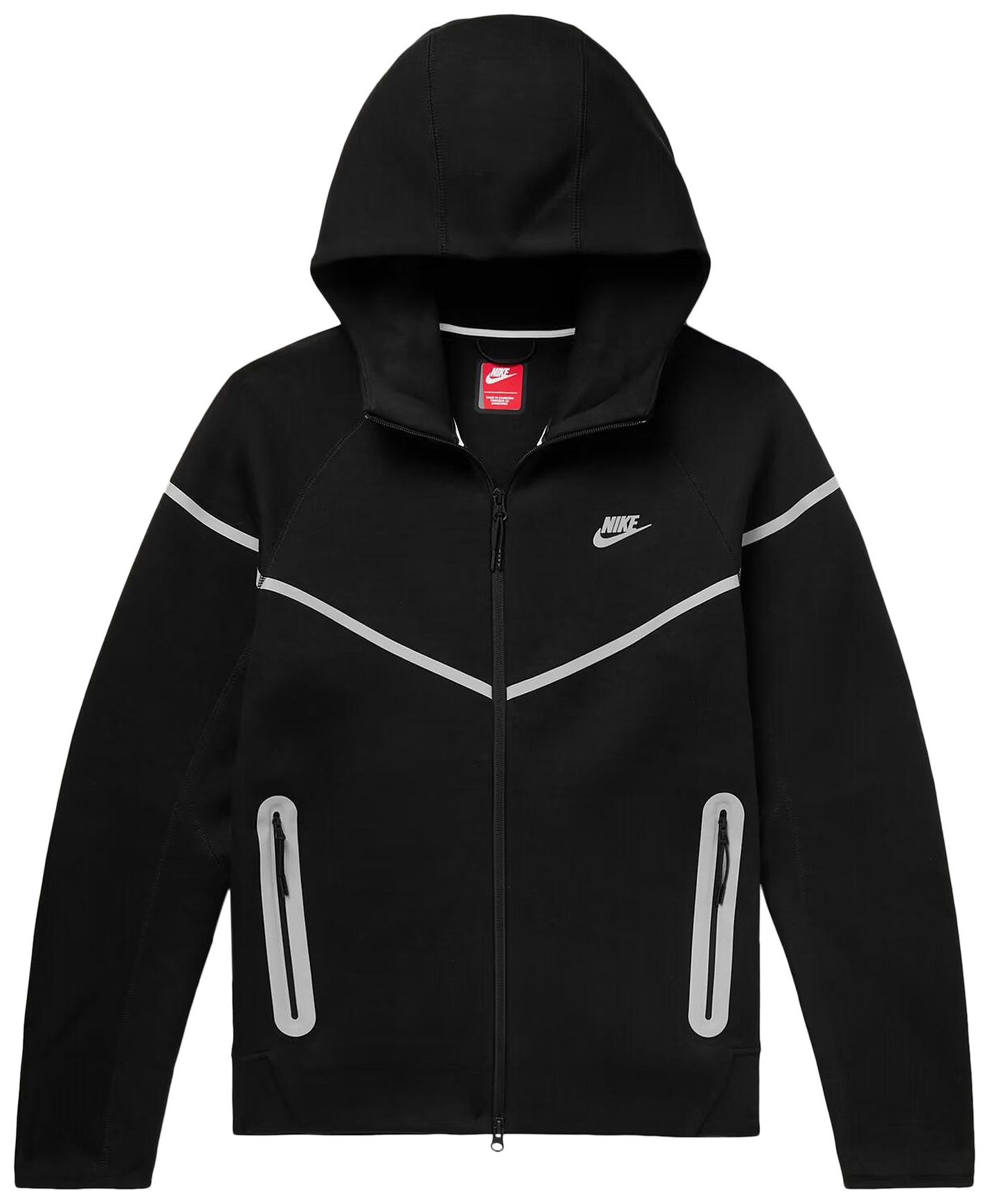 Buy Nike Tech Fleece Full-Zip Windrunner 'Black/Bemis Silver' - FZ0754 ...