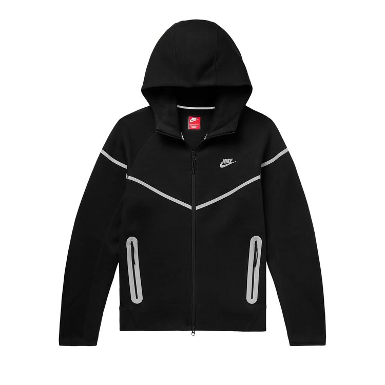 Buy Nike Tech Fleece Full-Zip Windrunner 'Black/Bemis Silver' - FZ0754 ...
