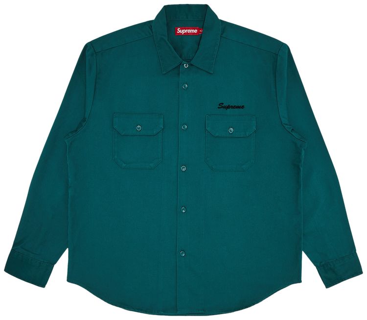 Buy Supreme Mister Cartoon Work Shirt 'Work Green' - FW24S47 WORK GREEN ...