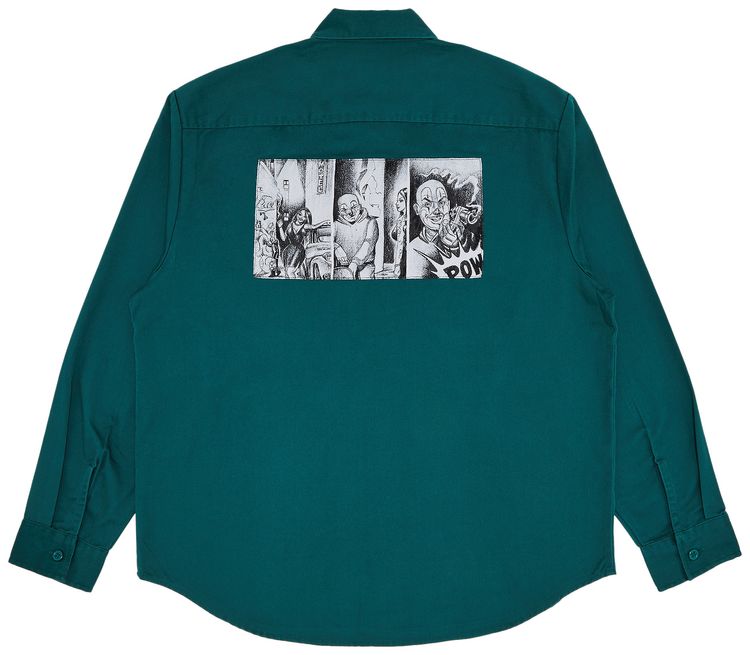 Buy Supreme Mister Cartoon Work Shirt 'Work Green' - FW24S47 WORK GREEN ...