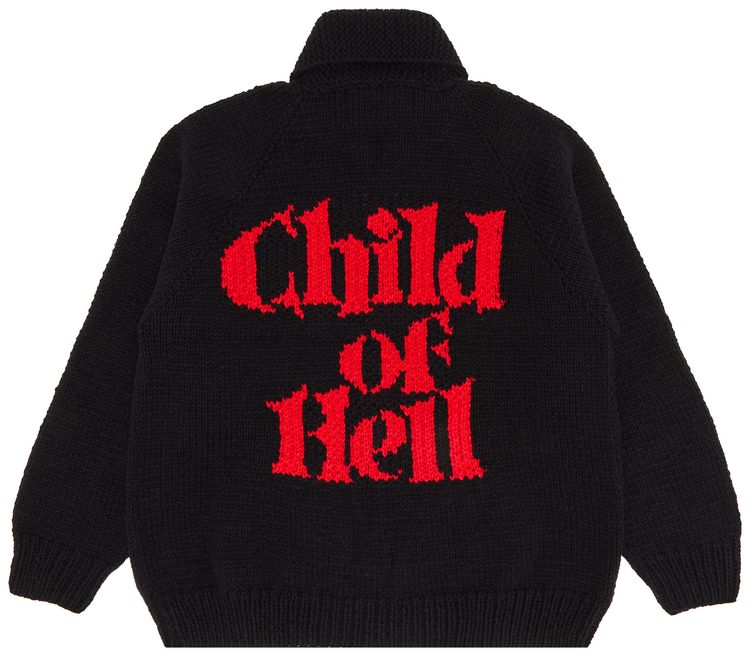 Buy Supreme Child Of Hell Cowichan Sweater 'Black' - FW24SK40 BLACK | GOAT