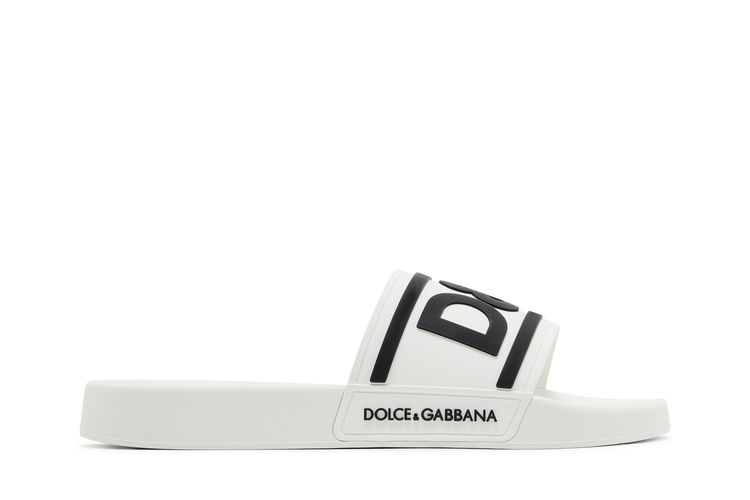 Buy Dolce & Gabbana Slides 'DG Logo - White Black' - CS2072 AQ858 89697 ...