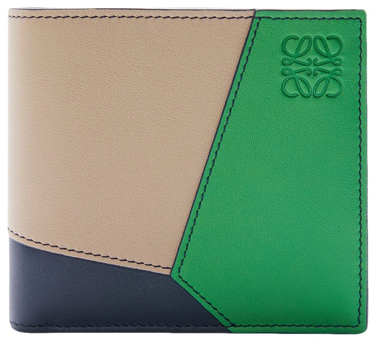 Buy Loewe Puzzle Edge Bifold Wallet 'Sand/Tropical Green' - C510302X17 ...