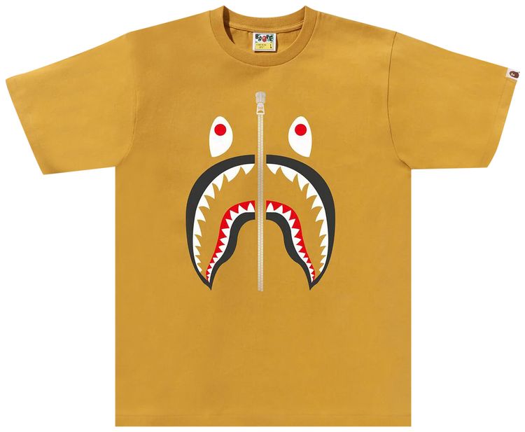 Buy BAPE Shark Tee 'Yellow' - 1K8 0110 003 YELLOW | GOAT