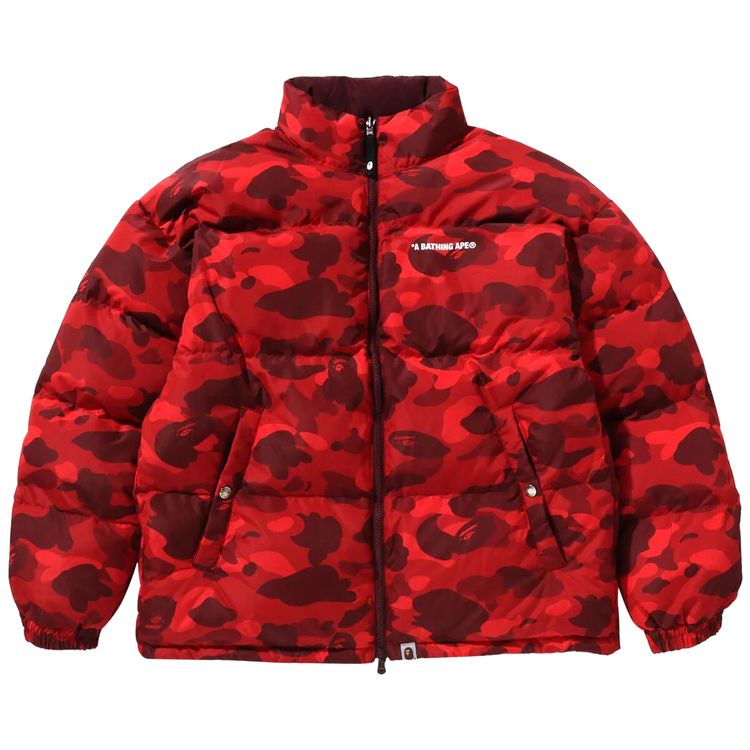 Buy BAPE Color Camo Reversible Down Jacket 'Red' - 1K80 144 007 RED | GOAT