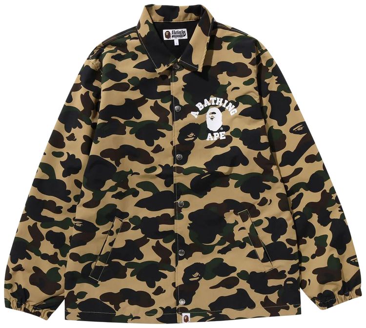 Buy BAPE 1st Camo Coach Jacket 'Yellow' - 1K30 140 005 YELLOW | GOAT