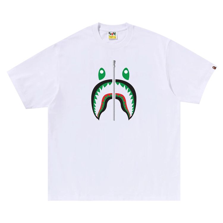 Buy BAPE Shark Tee United Arab Emirates 'White' - 1K70 110 308 WHITE | GOAT