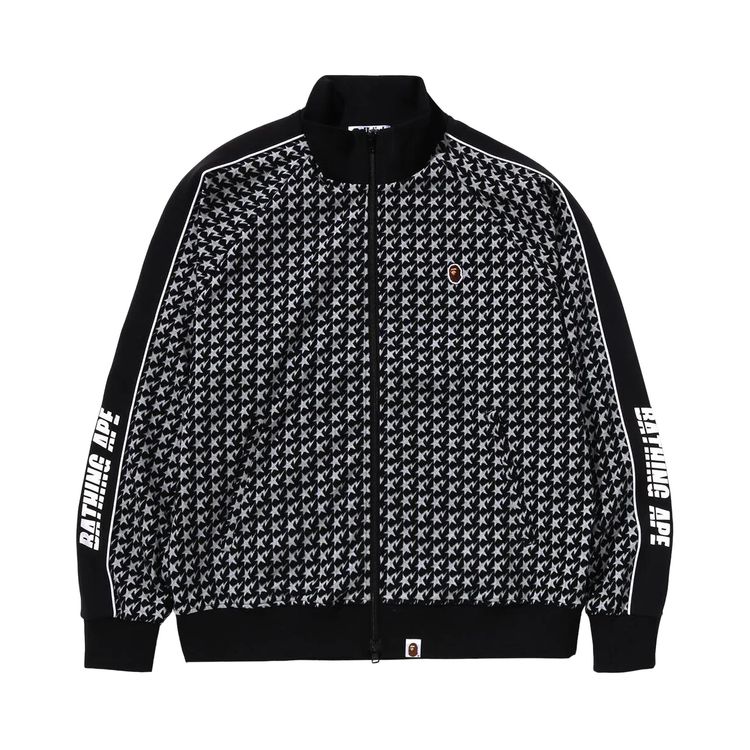 Buy BAPE Sta Houndstooth Jacquard Track Jacket 'Black' - 1K80 113 003 ...