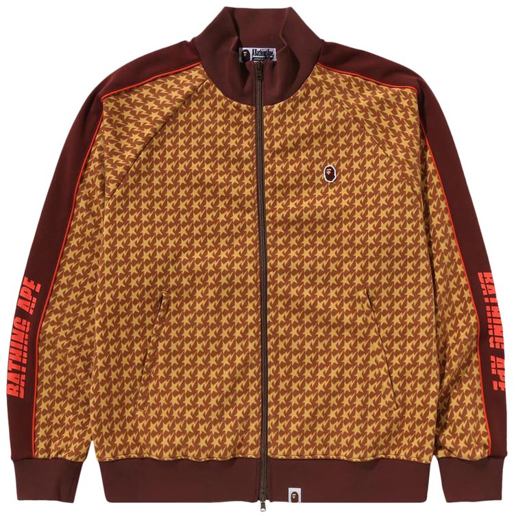 Buy BAPE Sta Houndstooth Jacquard Track Jacket 'Brown' - 1K80 113 003 ...