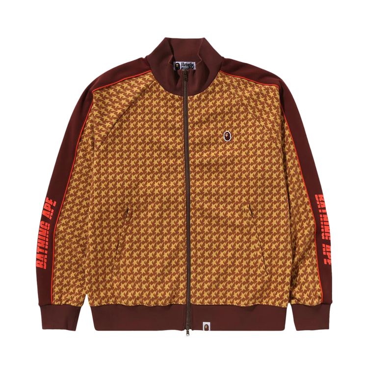 Buy BAPE Sta Houndstooth Jacquard Track Jacket 'Brown' - 1K80 113 003 ...